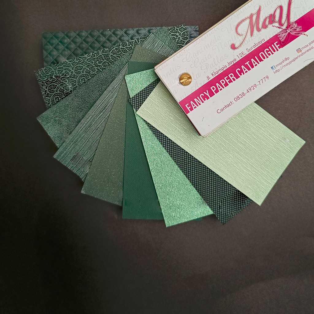 Jual Fancy Paper Kertas Kado Classic Hijau Green Plano Embossed tekstur ...