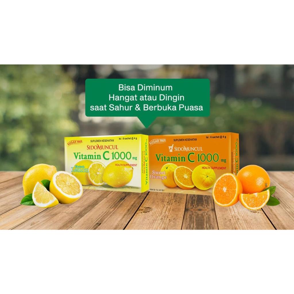 Jual Sido Muncul Vitamin C 1000mg 6 Sachet - Minuman Serbuk Vit C Jaga ...