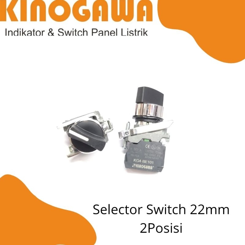 Jual Selector Switch 22mm 2 Posisi XB4 KINOGAWA | Shopee Indonesia