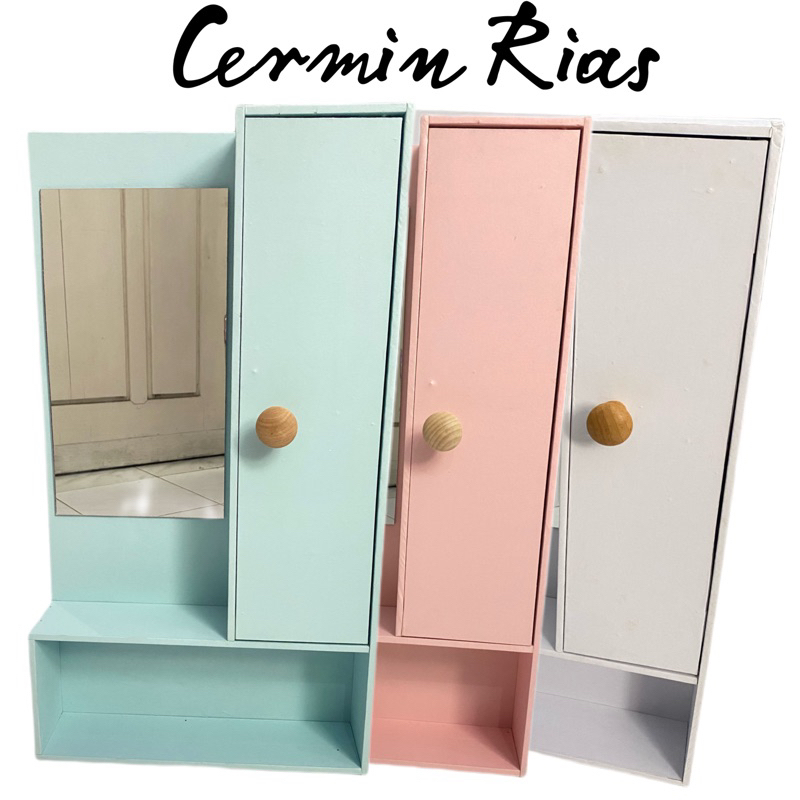 Jual Kaca rias laci samping/rak kosmetik/cermin laci samping/cermin ...