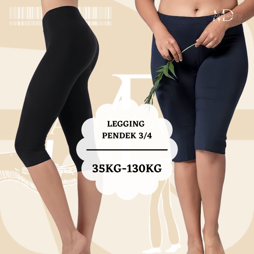 Jual Legging Pendek ¾ Spandek Premium Up to 130kg | Shopee Indonesia