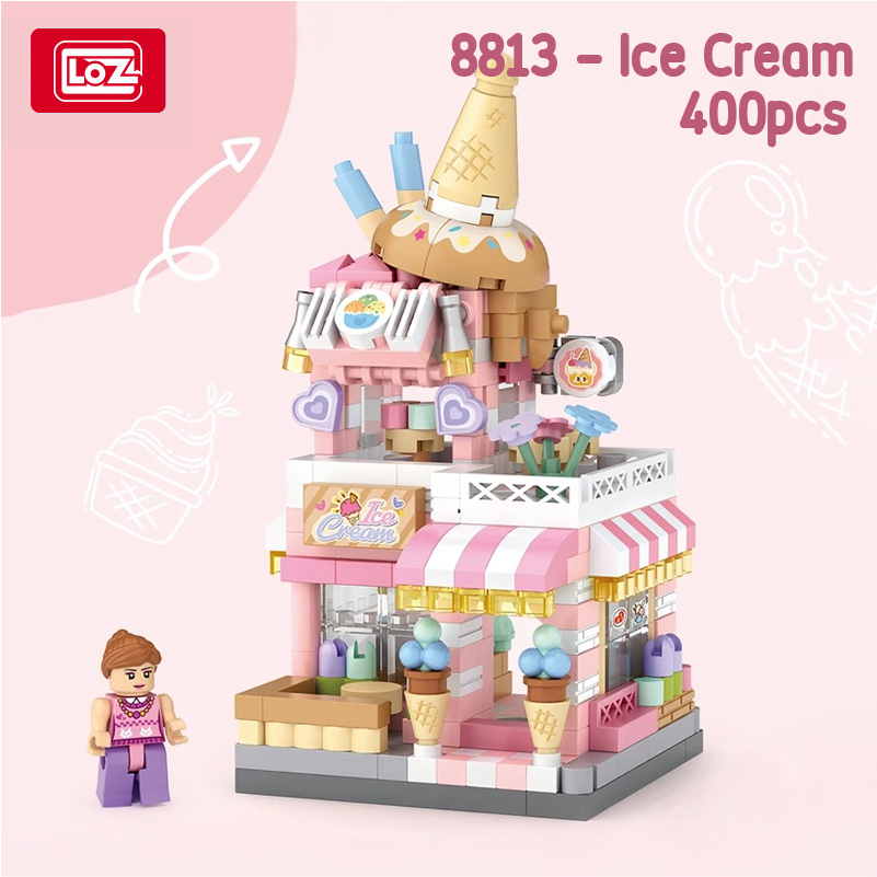 Jual Block City LOZ NEW Mini Street Shop Seri City View Bricks Nano ...