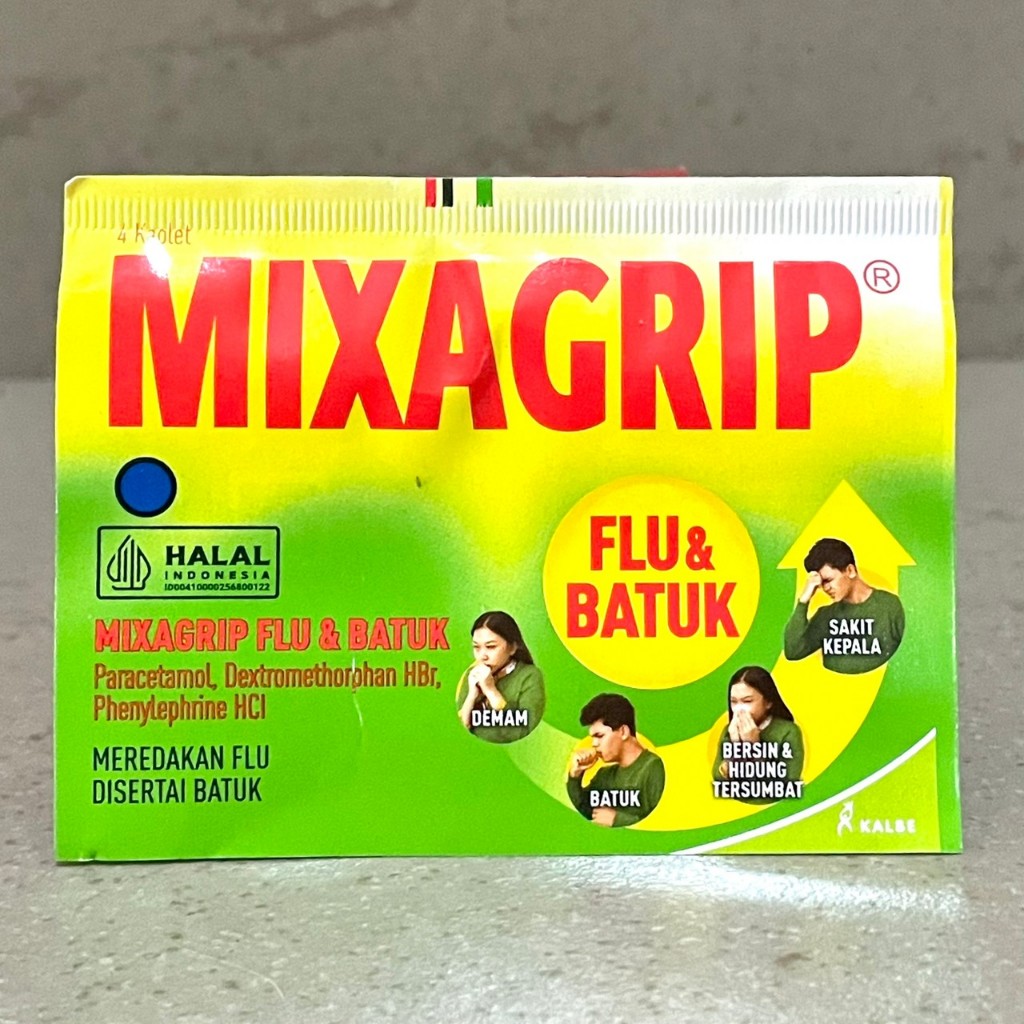 Jual Mixagrip Flu dan Batuk (hijau) 1 strip @ 4 tablet | Shopee Indonesia