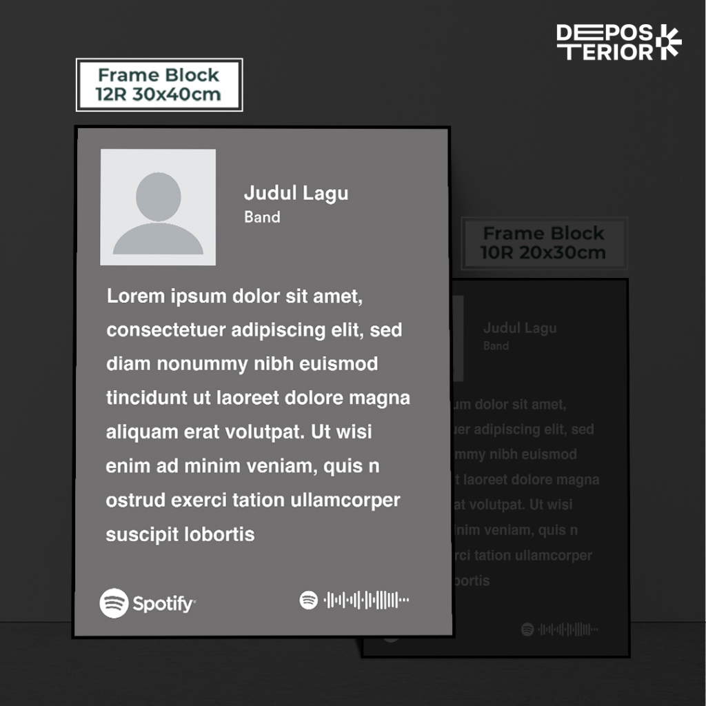 Jual Poster Frame Custom Lirik Spotify Frameblock | Shopee Indonesia