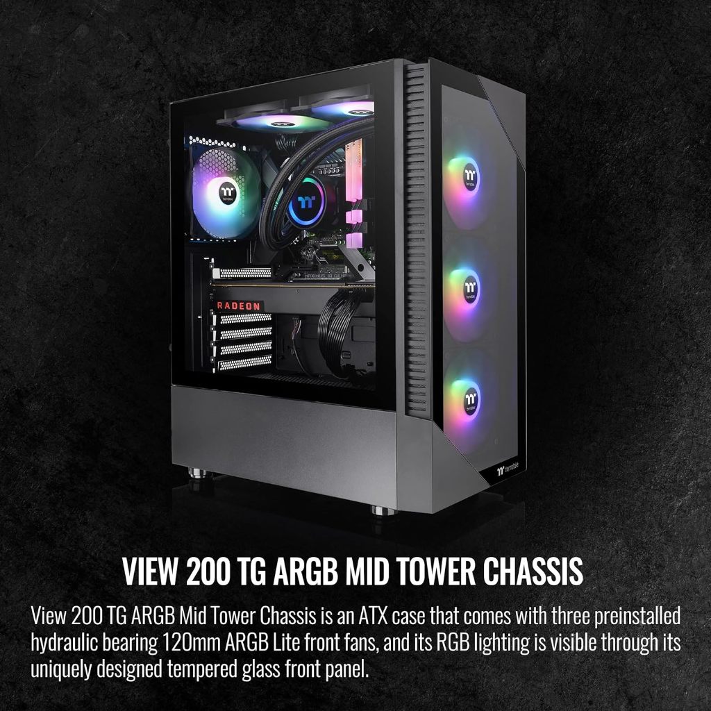 Jual THERMALTAKE VIEW 200 TG ARGB BLACK MID TOWER PC CASE CASING GAMING ...