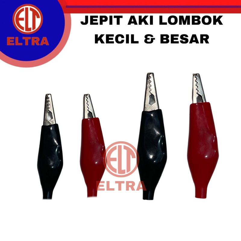 Jual Jepit aki lombok buaya besar kecil merah hitam 1 set satu penjepit ...