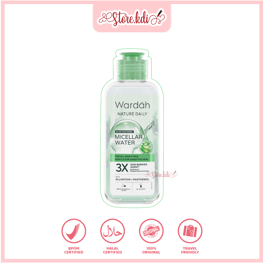 Jual WARDAH Nature Daily Aloe Seaweed Cleansing Micellar Water 100ml ...