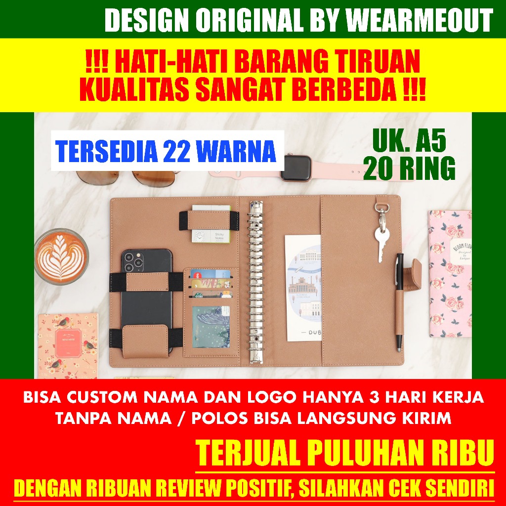 Jual [ BISA CUSTOM NAMA & LOGO ] BINDER A5, B5 dan A6 ANTIMAINSTREAM ...