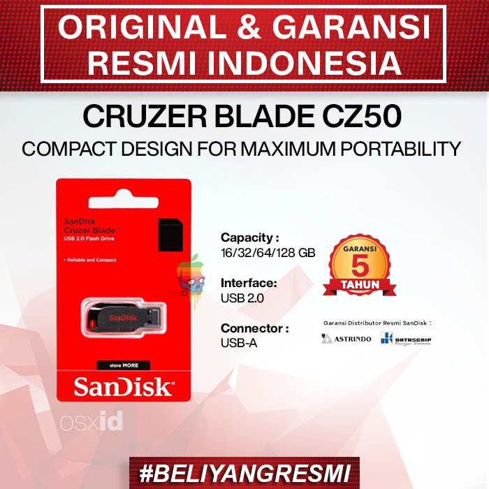 Jual Flashdisk Sandisk Cruzer Blade CZ50 / Ultra Shift CZ410 - 16GB ...