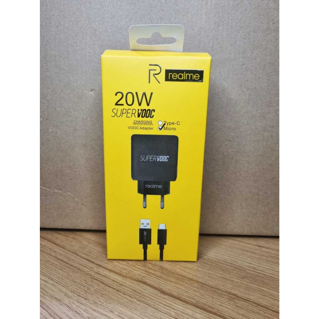 Jual Travel Charger REALME 20W R17 BLACK Android 2.0A SUPER VOOC KABEL ...