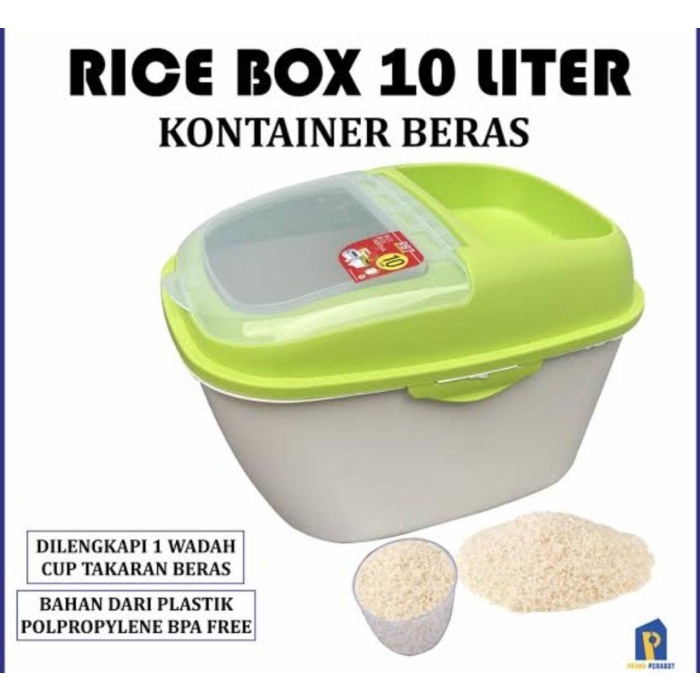 Jual Rice Box Tabitha Tempat Penyimpanan Beras Plastik Tebal Bukaan ...