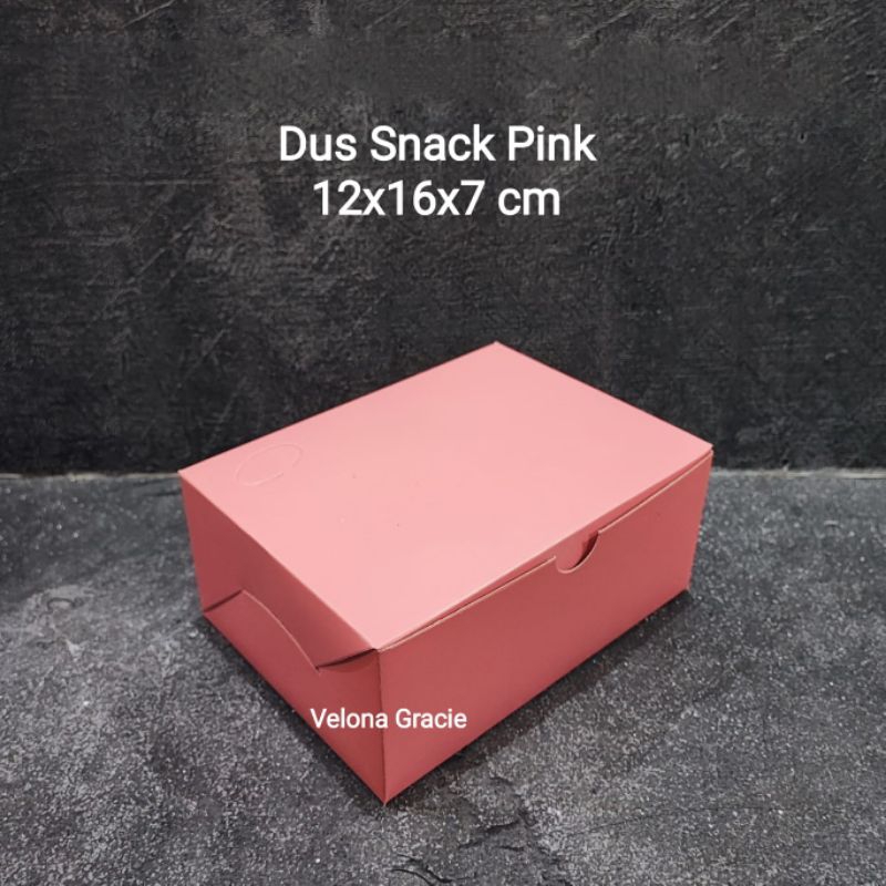 Jual Dus PINK 12x16 isi 50 pcs GS Kotak Kue Snack Box Baby Pink Pastel ...
