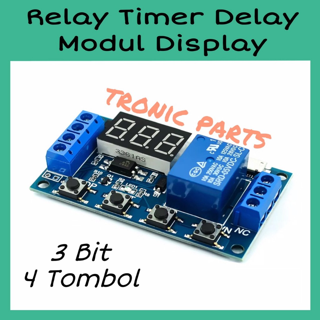 Jual Relay Timer Delay Display 4 Tombol 6 30v Digital Dc Time Module Switch Shopee Indonesia