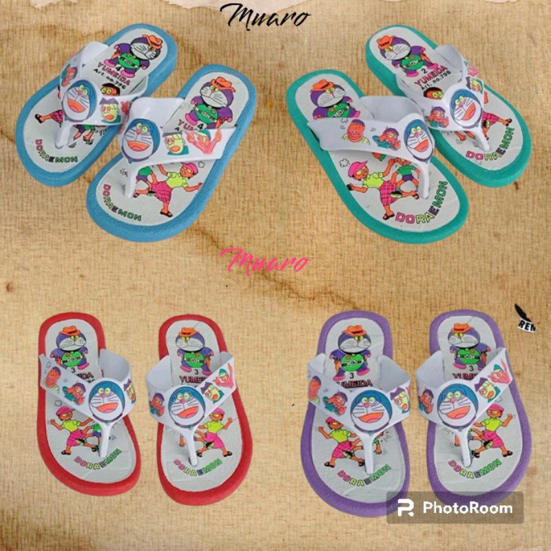Jual Fauzy store Sandal Jepit Karet Anak Jadul Doraemon Yumeida 796 ...