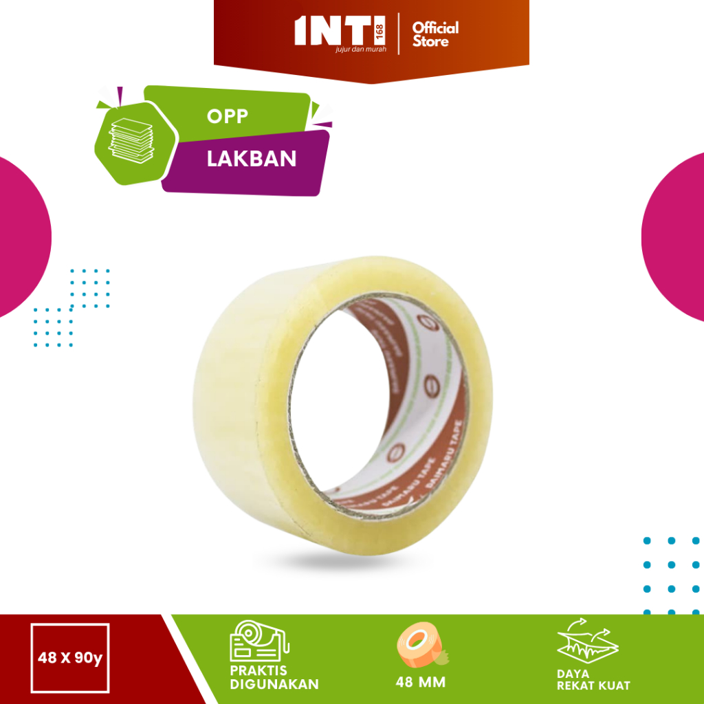 Jual Lakban Bening OPP Daimaru bening 48 mm x 90 Yard | Shopee Indonesia
