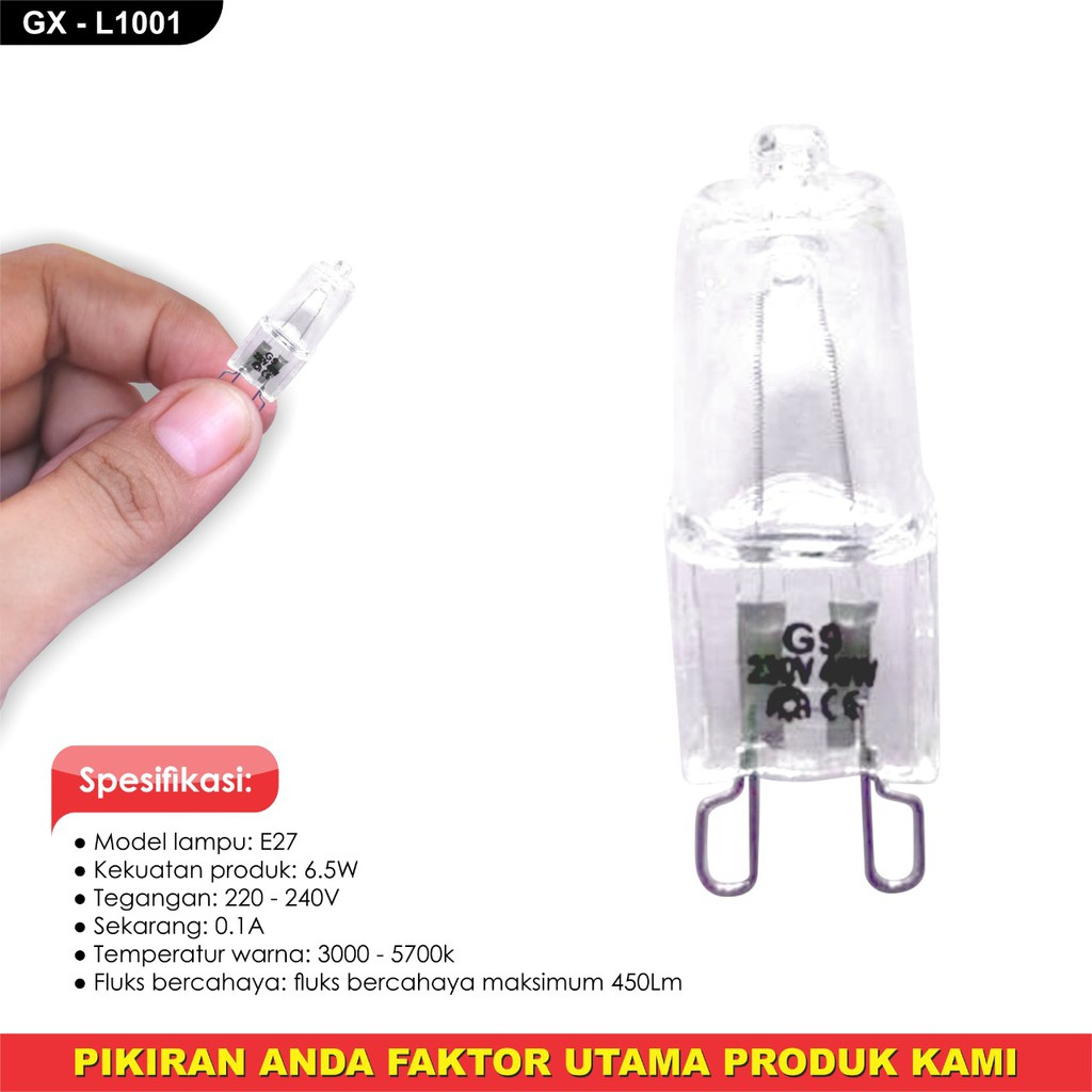 Jual LAMPU HALOGEN LED KACANG MODEL L1001 5W/40W 220V LAMPU HALOGEN LAB ...