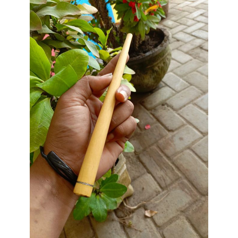 Jual Once pipa kayu cangklong kemuning gading timah 20cm | Shopee Indonesia