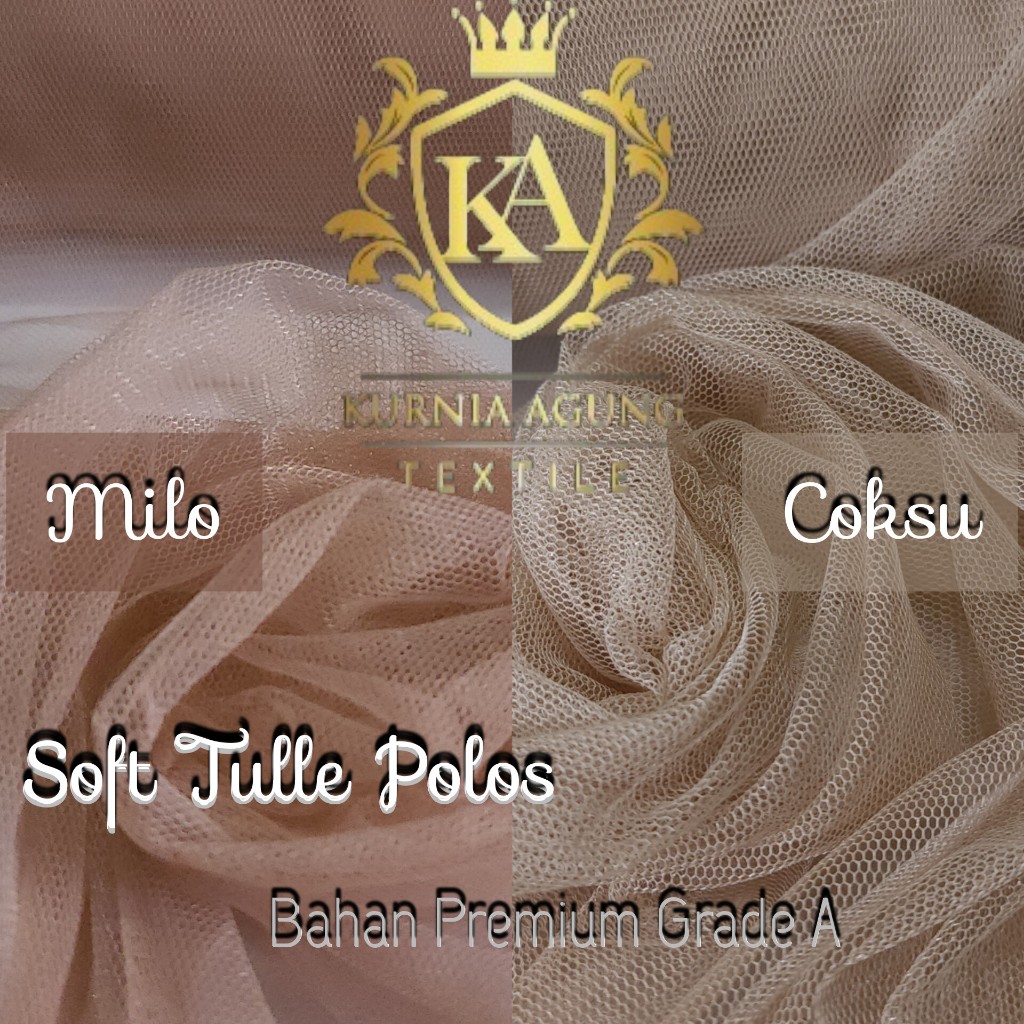 Jual Kain Tile Halus Soft Tulle warna Kulit Nude Premium Meteran Lebar ...