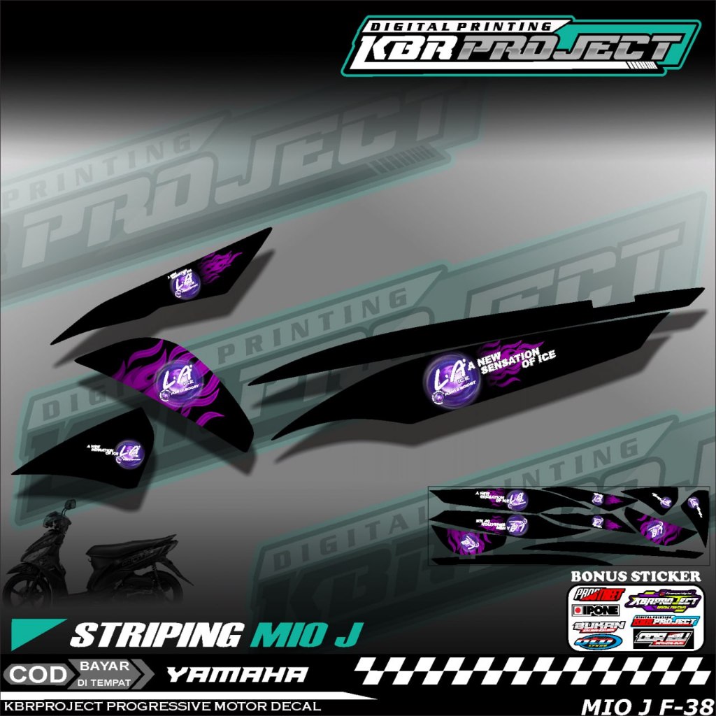 Jual MIO J STIKER STRIPING PREMIUM MOTOR KEREN LIS VARIASI MIO J STIKER ...