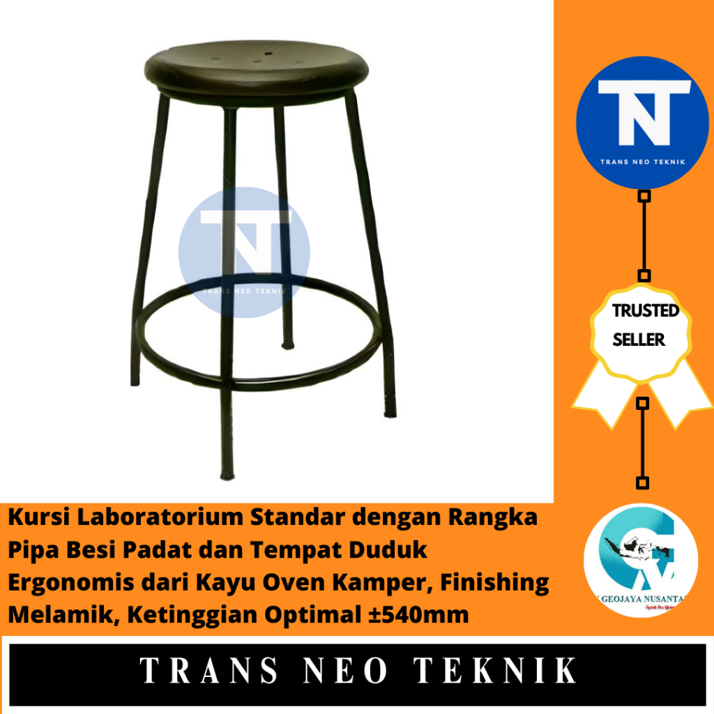 Jual Kursi Laboratorium Standar dengan Rangka Pipa Besi Padat dan ...
