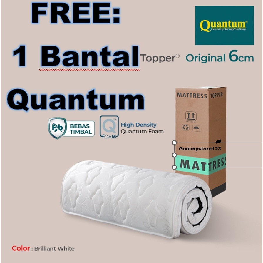 Jual Mattress Topper Quantum 6 Cm Original Kasur Alas Pelapis Kasur