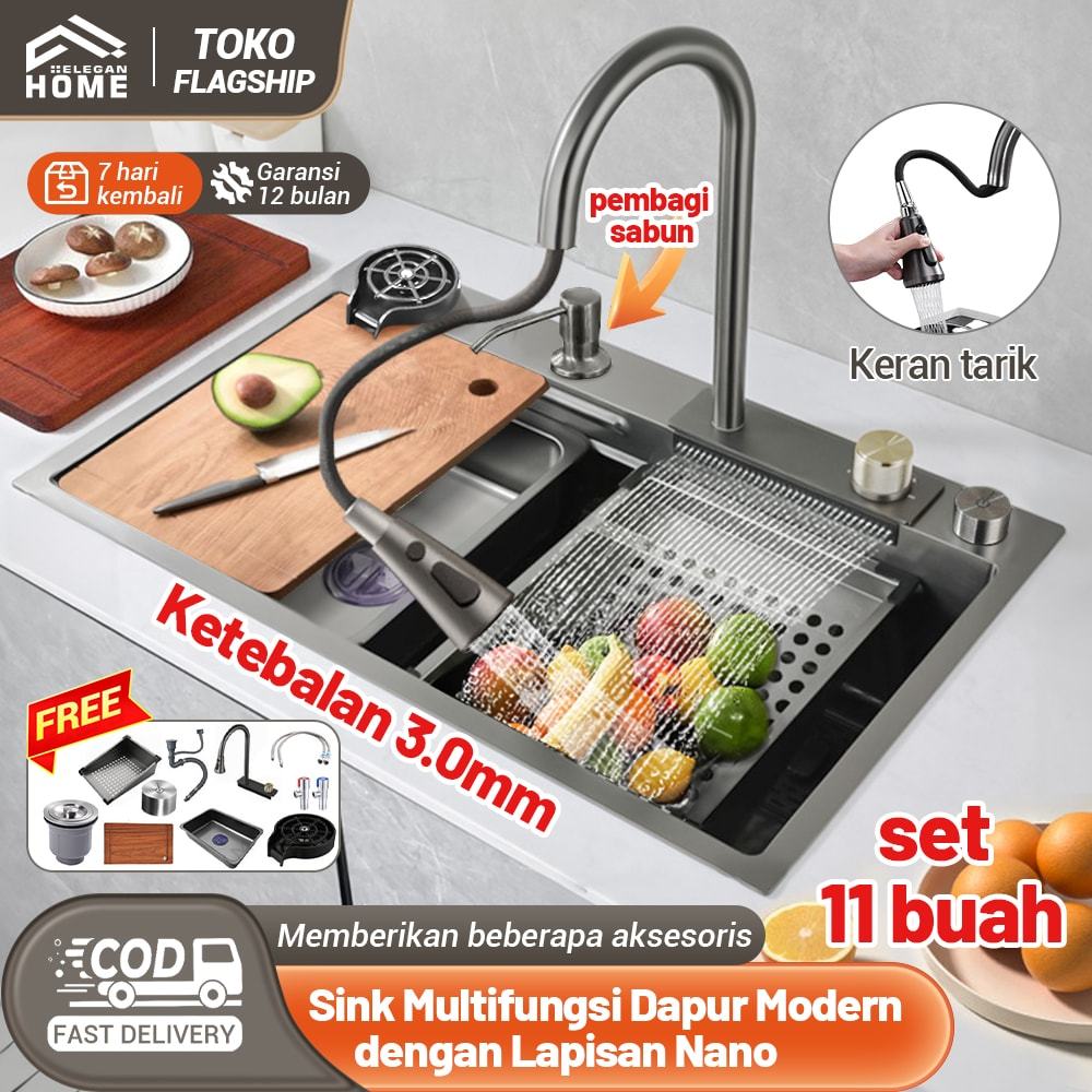 Jual Bak cuci piring sink Modern Kitchen Sink Luxury Black Stainless ...