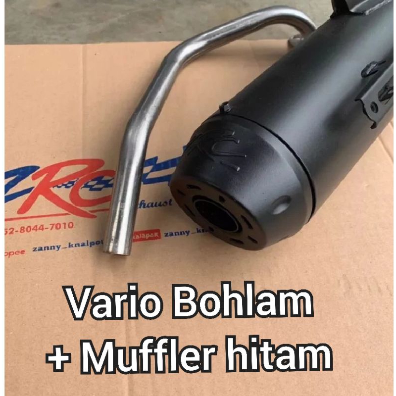 Jual KNALPOT VARIO MUFFLER HITAM / KNALPOT ZRC MUFFLER HITAM VARIO ZRC ...