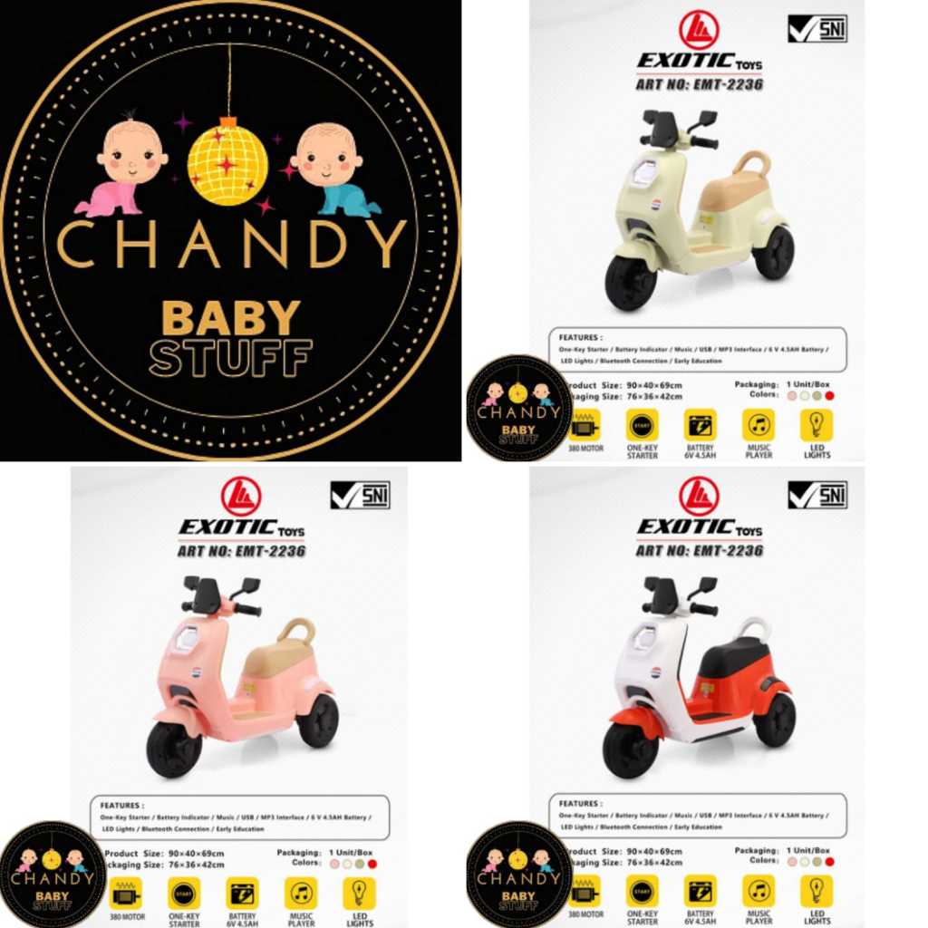 Jual MOTOR AKI RECHARGEABLE MOTORCYCLE EMT-2236 EXOTIC | Shopee Indonesia