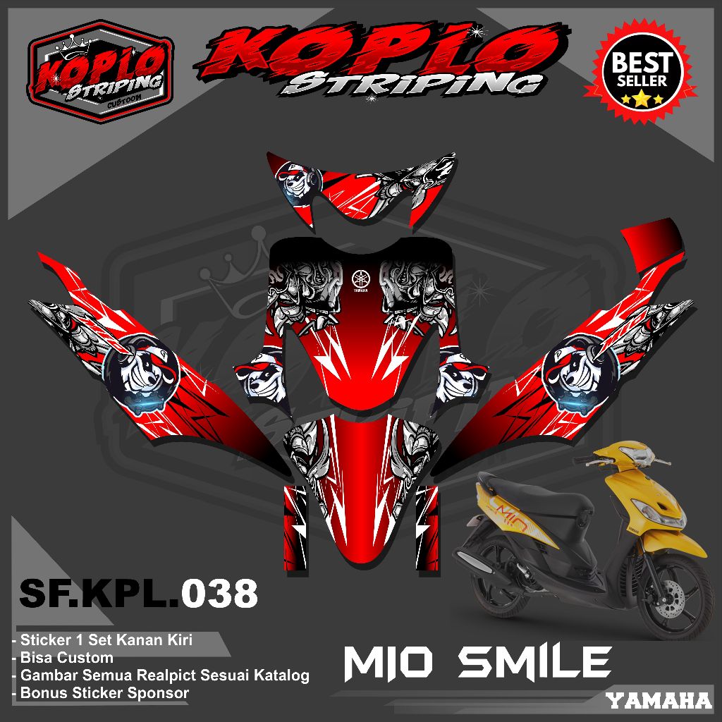 Jual Stiker Decal Full Body Motor Yamaha Mio Smile - Sticker Decal Full ...