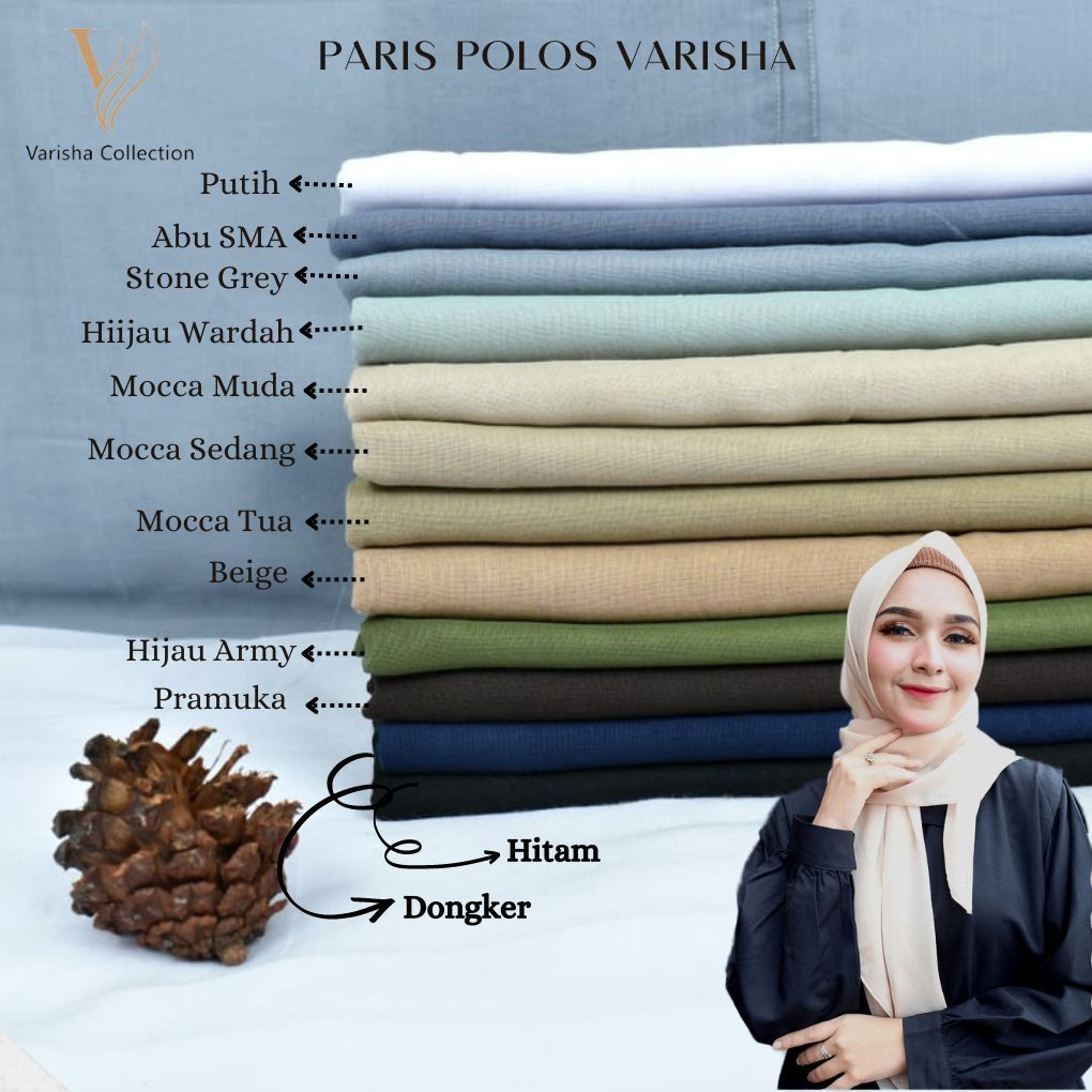 Jual Kerudung Segi Empat #3 Hijab Paris Polos Jadul Varisha | Shopee Indonesia