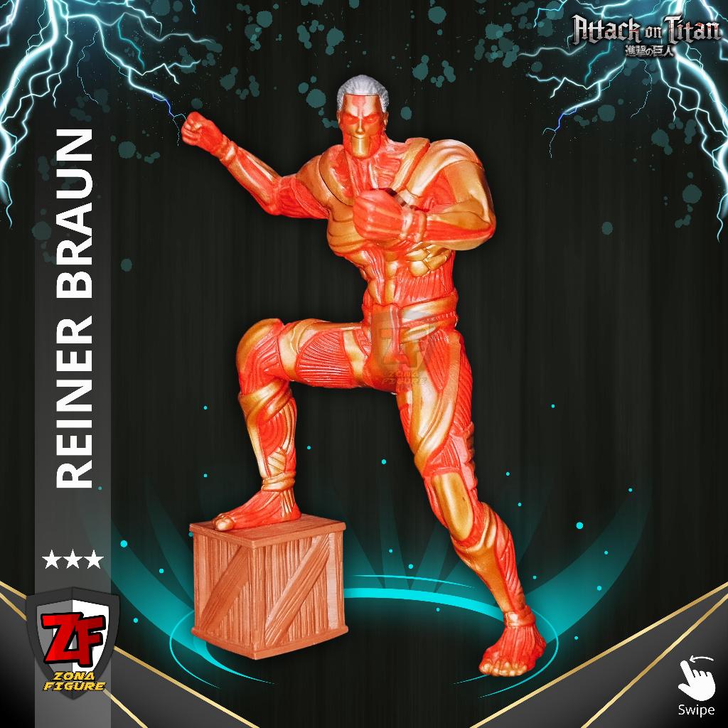 Jual Reiner Braun Armored Titan Action Figure Attack On Titan Mainan ...