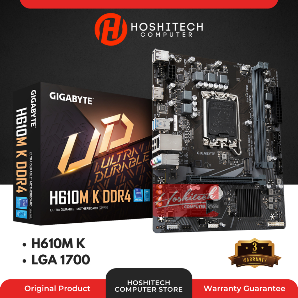 Jual Motherboard Gigabyte H610M K Mobo H610 - LGA 1700 | Shopee Indonesia