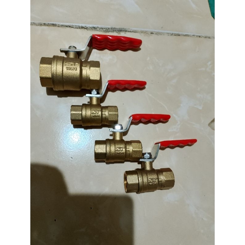 Jual ball Valve merek ST Kuningan 400WOG 1"inch | Shopee Indonesia