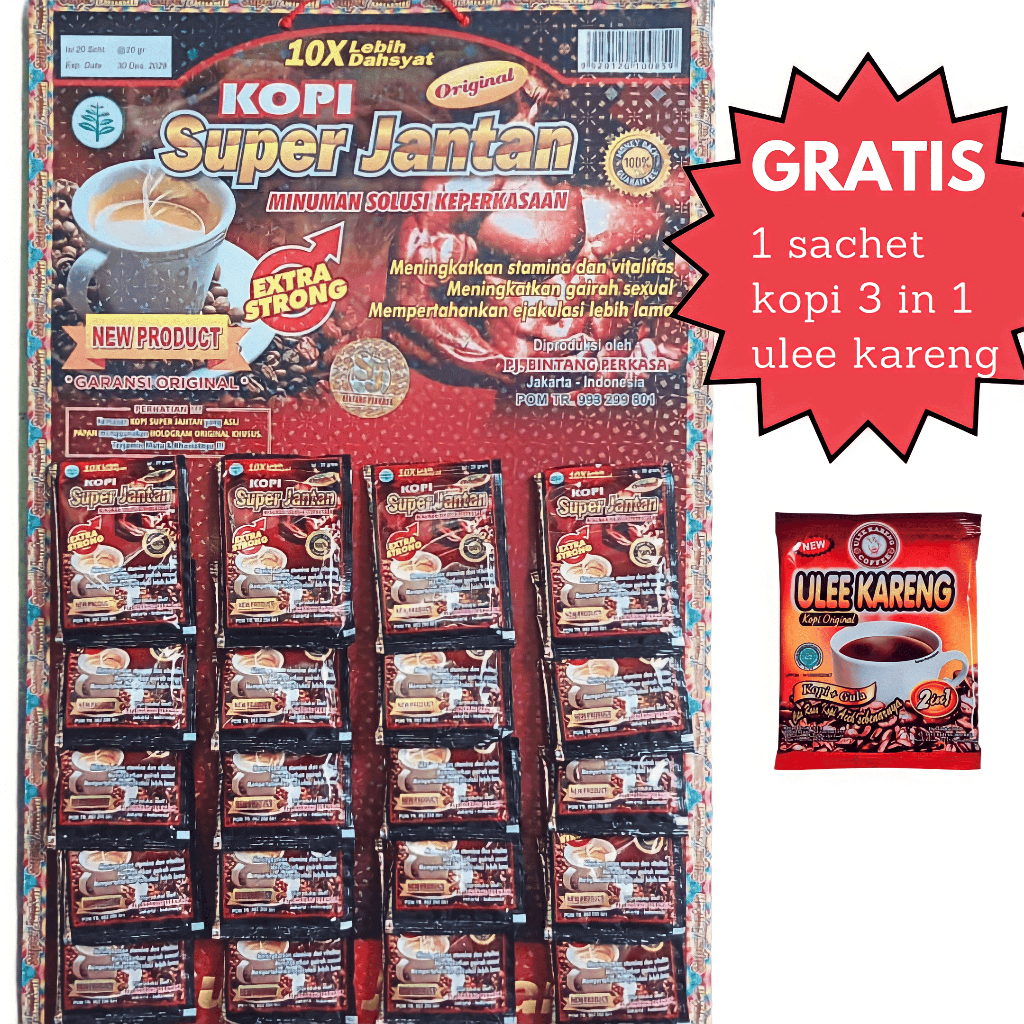 Jual Kopi Super J4nt4n Hanger Isi 20 Sachet Minuman Penambah Stamina ...