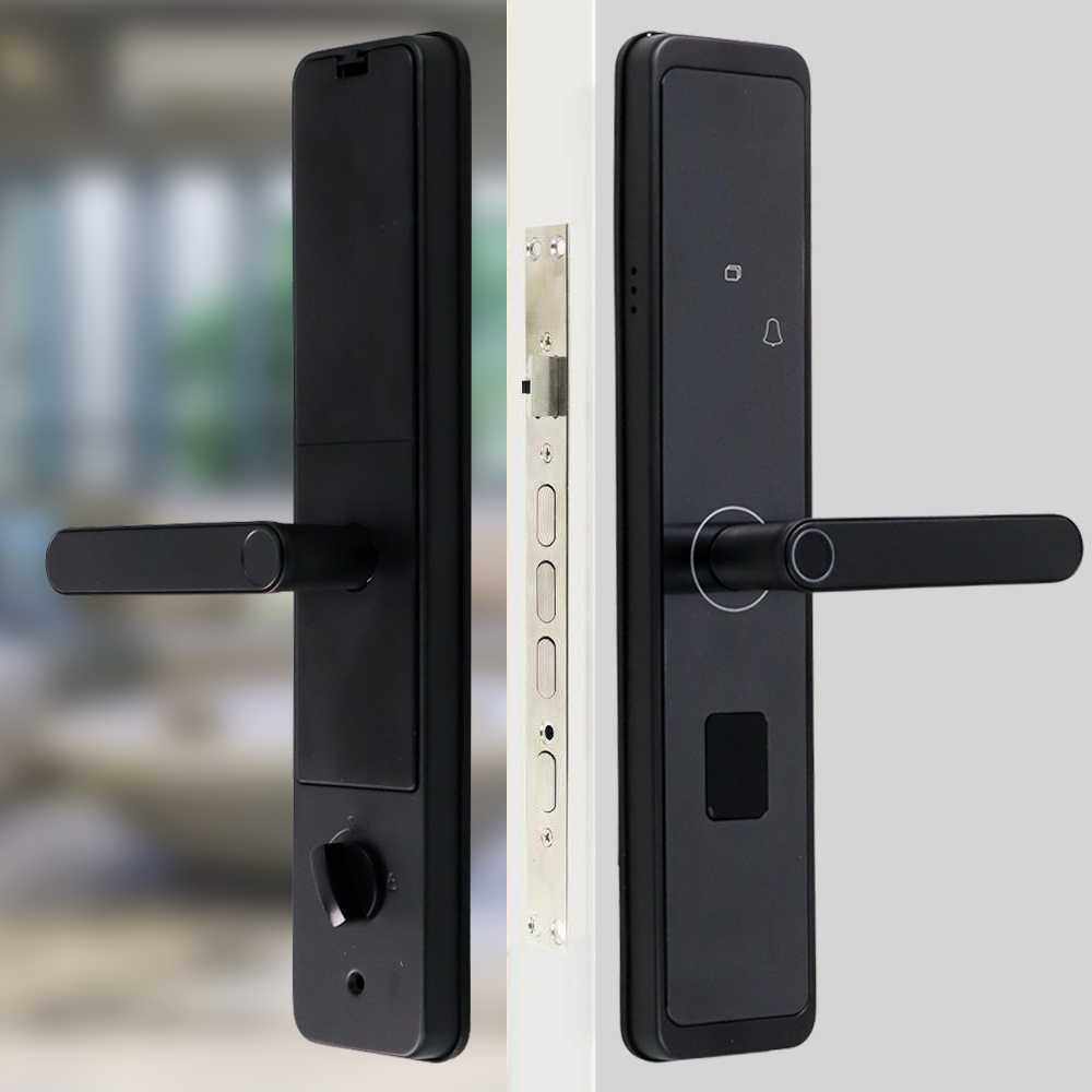 Jual Gagang Pintu Pintar Smart Door Lock Password Fingerprint Card ...