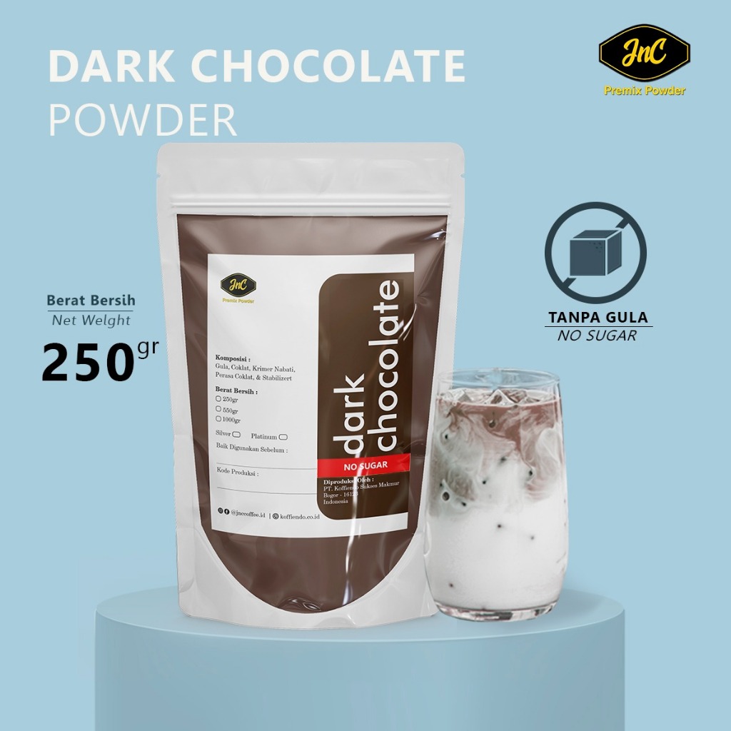Jual JnC Dark Chocolate Tanpa Gula 250 Gr / Bubuk minuman Dark Coklat ...