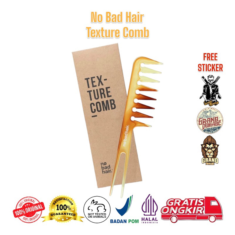 Jual No Bad Hair Texture Comb (Sisir Tekstur No Bad Hair) | Shopee ...