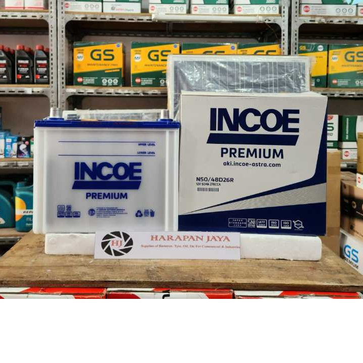 Jual AKI MOBIL INCOE PREMIUM / 48D26R N50 (50AH) BASAH | Shopee Indonesia