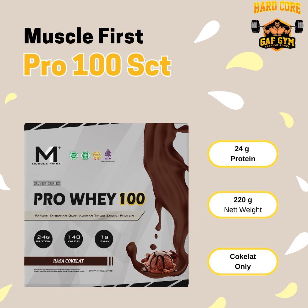 Jual Pro Whey 100 sachet - Muscle First Whey Protein Sachet (Official ...
