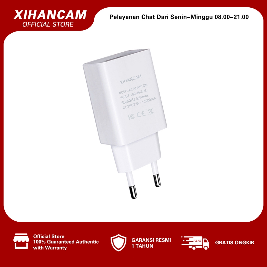Jual XIHANCAM Adaptor Charger 5V 2A Adaptor CCTV Travel Charger USB ...