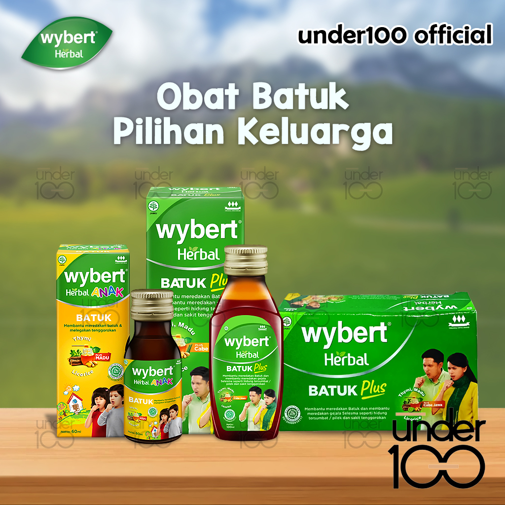 Jual Under100 Wybert Herbal Batuk Plus 100ml | Herbal Batuk Anak Sirup ...