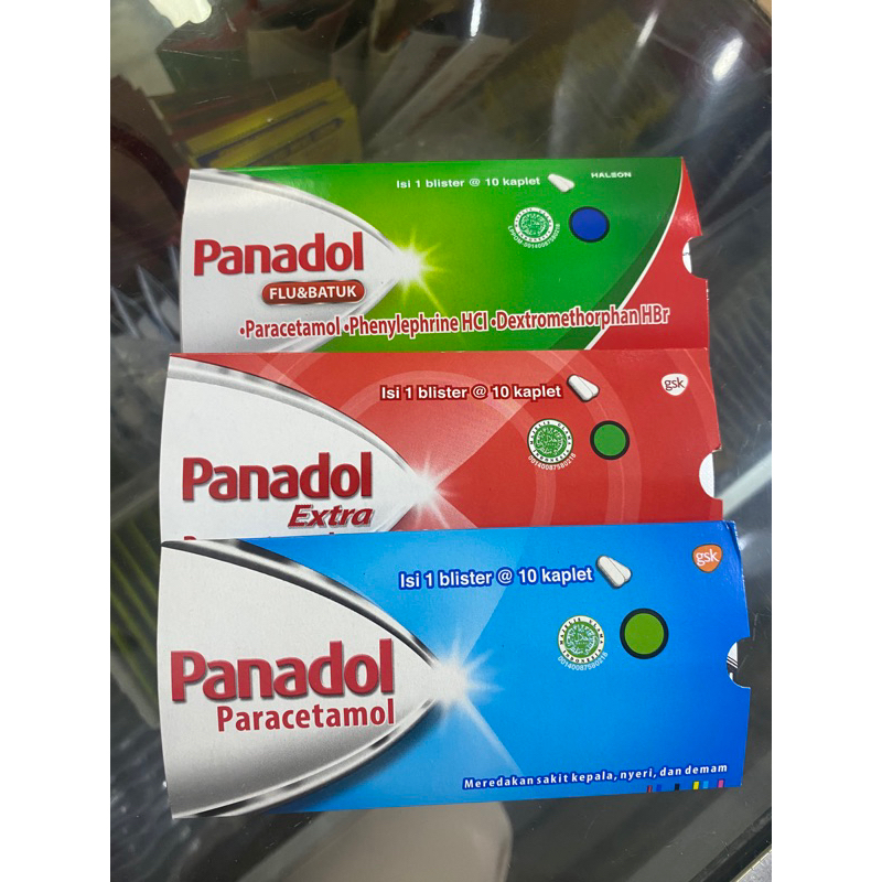 Jual Panadol BIRU/ MERAH/ HIJAU (1 strip @10 tab) | Shopee Indonesia