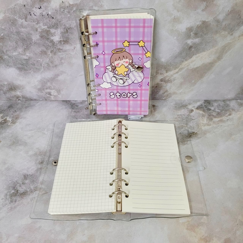 Jual Buku Binder Note A6 Isi 100 Lembar Binder A6 Ring Diary Book ...