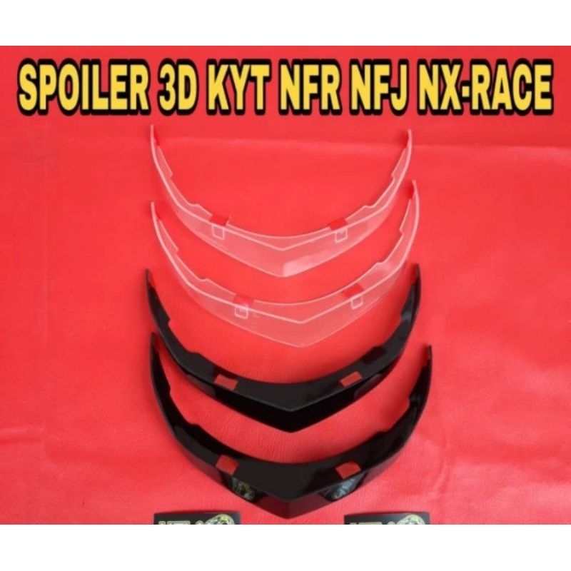 Jual Spoiler 3D Dark / Hitam KYT NFJ NFR NX Race | Shopee Indonesia