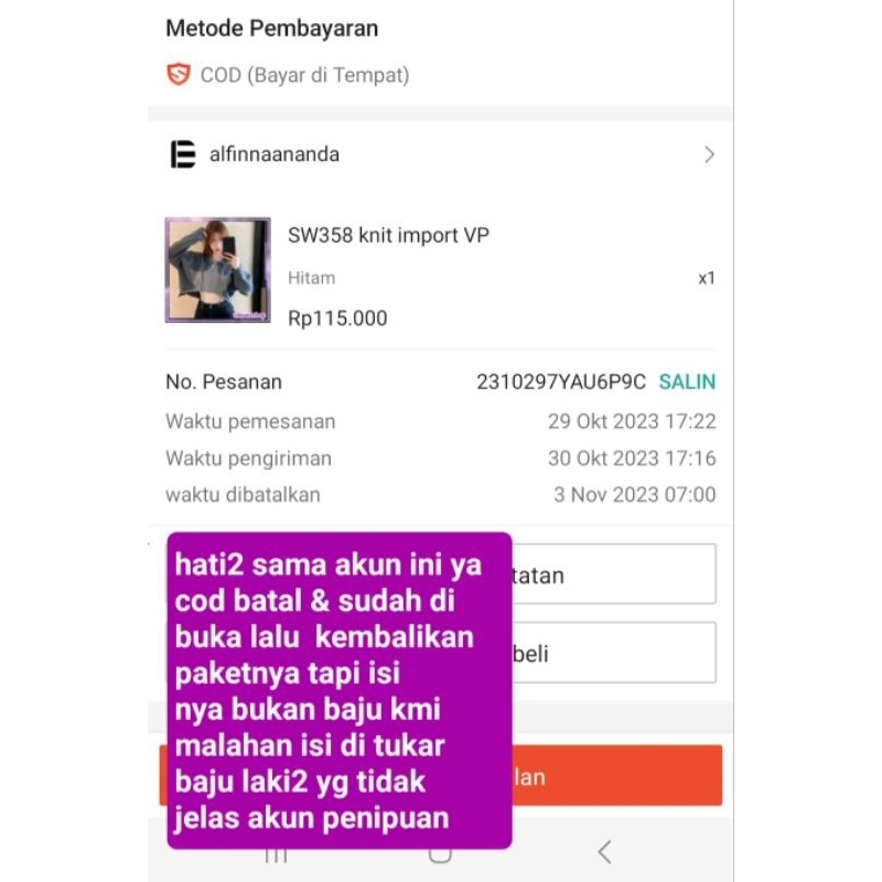 Jual AKUN COD PENIPUAN | Shopee Indonesia