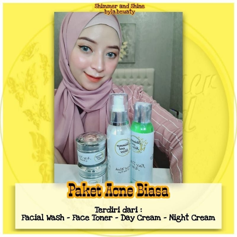 Jual paket acne brightening Shimmer and shine byla beauty | Shopee ...