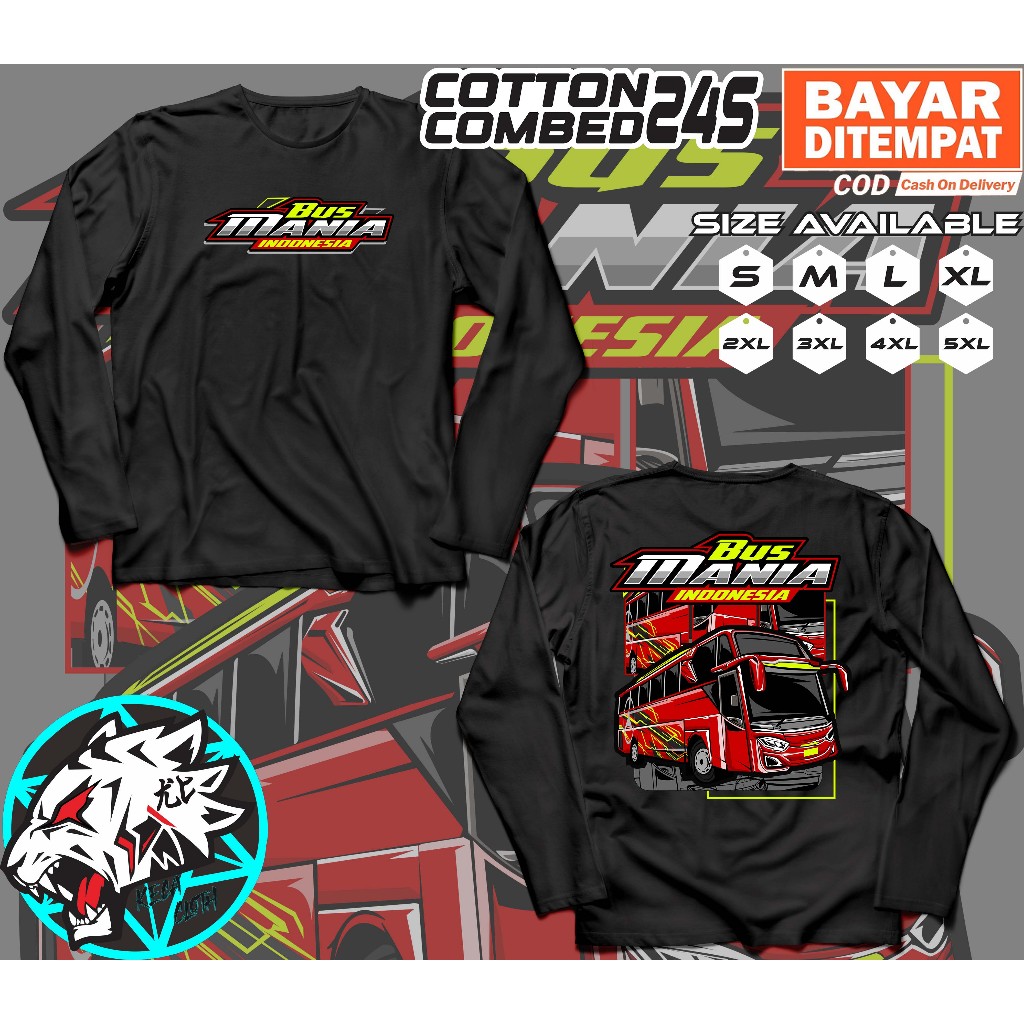Jual Kaos Lengan Panjang Bus Mania Indonesia Big Size Jumbo Baju Driver ...