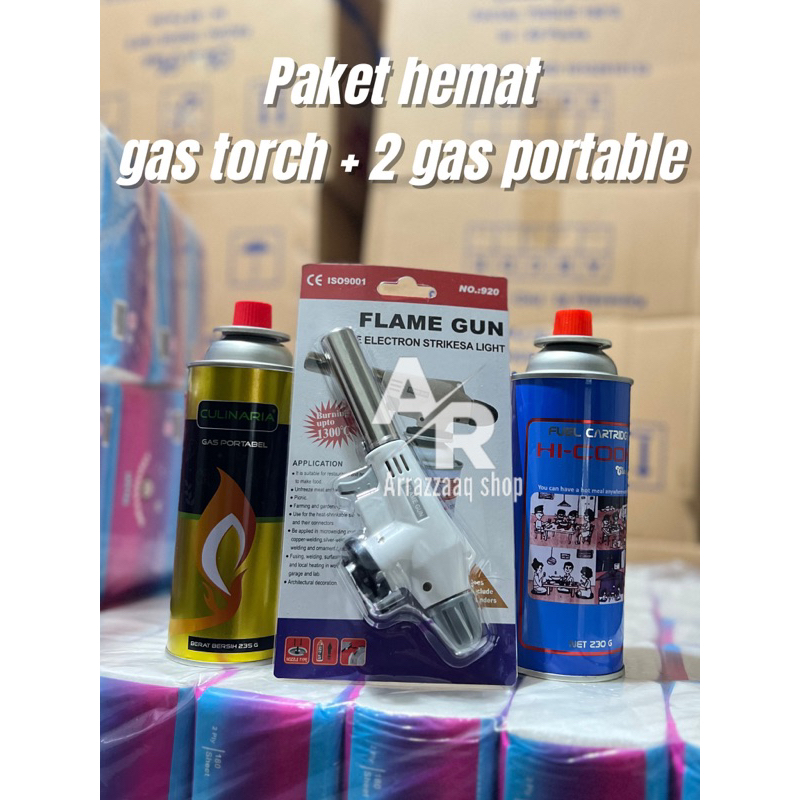 Jual Flame Gun +2 gas Torch Blow Torch Kepala Las Pemantik Otomatis 920 ...