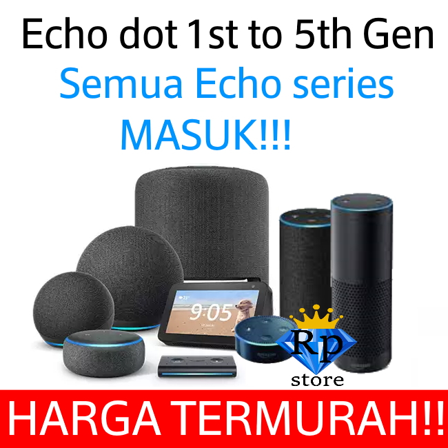 Jual Amazon Echo dot 1st 2nd 3rd 4th 5th Gen All Generation Alexa Smart ...