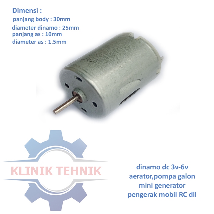 Jual Kinik Tehnik Dinamo RS280 DC 3-12V Motor for DIY Parts robotic ...